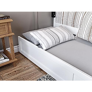 AFI Twin Size Trundle Bed in White