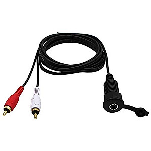 3.5MM AUX Panel Mount Cable - zdyCGTime 3.5mm Extension Mount, Dash Mount, Flush Mount, Panel Mount Cable, for Car, Boat, Motorcycle (2M)