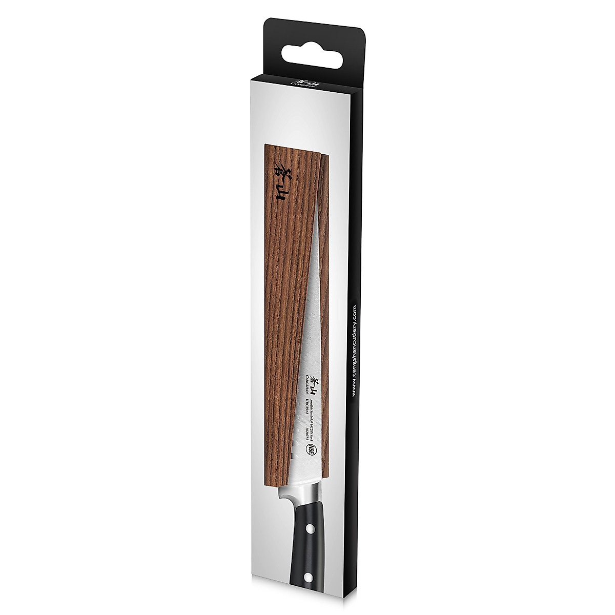 Cangshan 1021523 Solid Ash Wood Magnetic ANCHOR Knife Sheath Only for 9-Inch Carving Knife