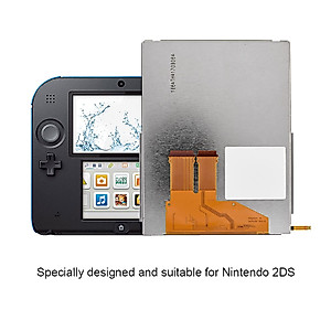 ciciglow 2DS LCD Screen, Top & Bottom LCD Display Screen Replacement Game Console Accessories for Game Screen Replacement Parts