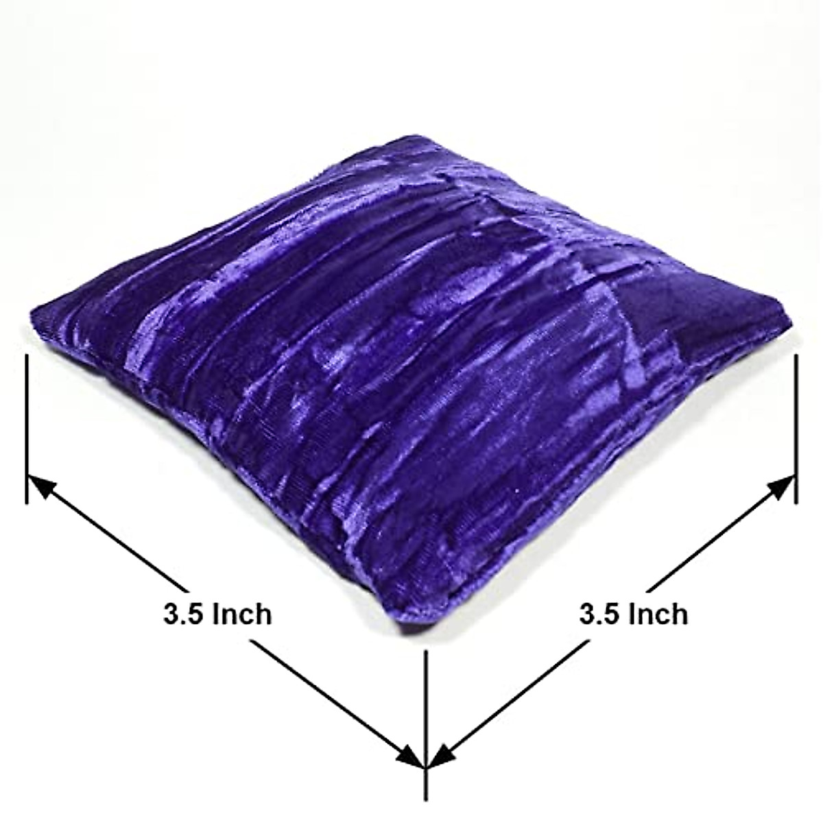 Resonant Energies 3.5 Inch Blue Purple Crushed Velvet Crystal Pillow Sphere or Point Display Stand, CPV55S