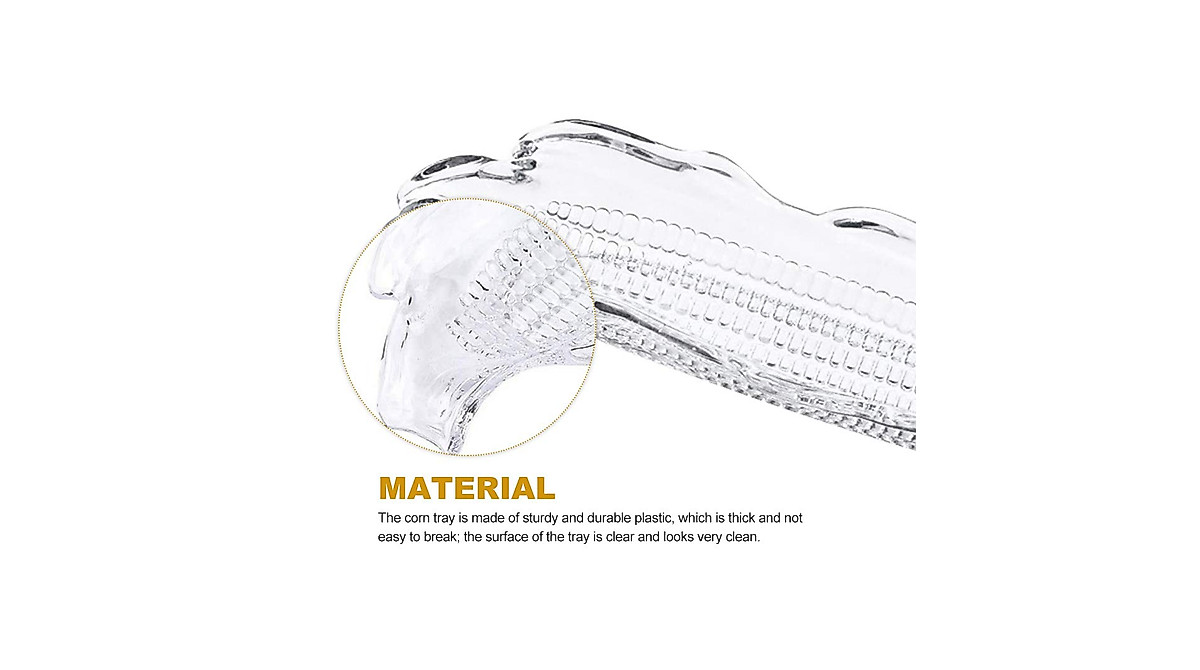 4 Pack Plastic Corn Trays for Corn on the Cob - Durable & Decorative