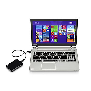 Toshiba Canvio Connect II 1TB Portable Hard Drive, Black (HDTC810XK3A1)