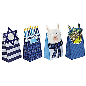 Iconikal Hanukkah Die-Cut Flip Over Treat & Gift Bags, 20-Count