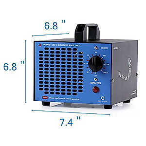 AIRTHEREAL MA5000 Commercial Ozone Generator, 5000mg/h O3 Machine Home Air Ionizers Deodorizer for Rooms, Smoke, Cars and Pets, Blue