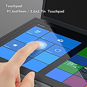 Kufoo 16in 14in Dual Screen Laptop, 13600mAh Battery for Intel for Core I7 CPU Complete Function 100‑240V Dual Touch Display Screen Laptop for Home (AU Plug)