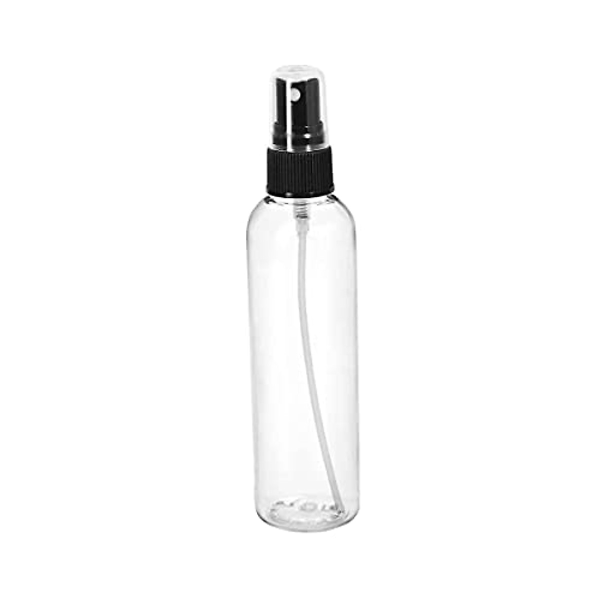4 oz Clear Plastic PET Cosmo Round Bottles w/ Fine Mist Top