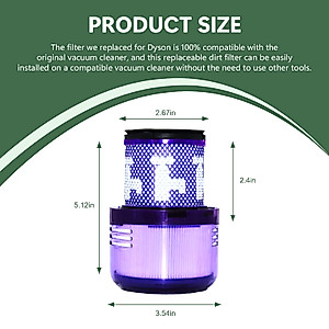 V11 animal Filters for Dyson Cyclone Series, Dyson V11 Torque Drive V11 Animal V11 Complete V11 Extra V15 Detect Vacuums, Compare to Part 970013-02