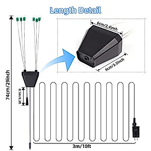 Aluan Firefly Lights Plug in, 2 Pack Garden Decorative Lights Waterproof, Starburst Swaying Outdoor Decorative Lights with 4 Lighting Modes for Garden Patio Flowerbeds Pathway Landscape，Cool White