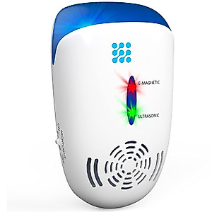 REKORI 1-Pack Effective Ultrasonic Pest Repeller - Wall Plug-in Electromagnetic + Ionic - Ant Fly Mosquito Mouse Rats Roach Repellent Indoor - Cockroach Control Safe Quiet Device - Up to 1500 Sq.Ft