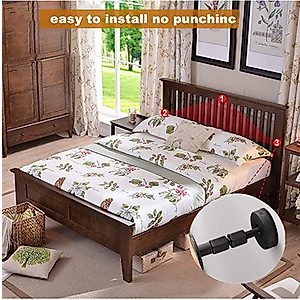 NatureMan 2 Pieces of Black Adjustable Threaded Bed Frame Anti-Shake Tool, Headboard Stoppers，Bed stoppers ，Wall Bed headboard Anti-Shake Fixer to Prevent loosening, Easy to Install (1.1-2.5 inches)