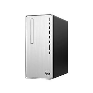 HP 2022 Newest Pavilion Desktop, AMD Ryzen 3 5300G Processor, AMD Radeon Graphics, 32GB DDR4 RAM, 1TB PCIe NVMe SSD, HDMI, VGA, USB Type-C, Wi-Fi 5, Bluetooth, Windows 11 Home, Silver