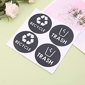 Muloo Recycle Trash Symbol Decals Sticker for Trash Cans Garbage