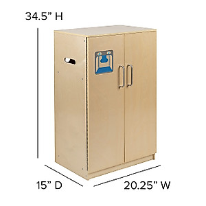 Flash Furniture Children's Wooden Toy Kitchen Set with Pretend Stove, Sink, and Refrigerator, 3-Piece Interactive Kids Playset for Educational Play