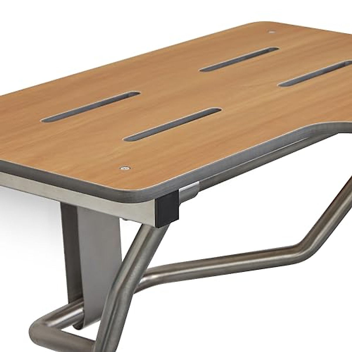 Seachrome 32" x 22.5” Teak Reversible Folding Transfer Tub/Shower Seat, ADA Compliant