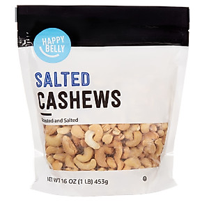 Amazon Brand - Happy Belly Cashews, Roasted & Salted, 16 ounce