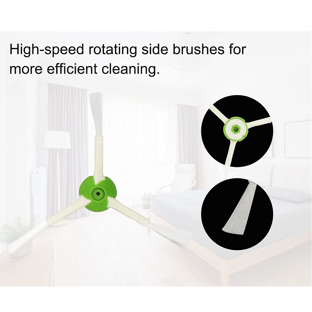 Replacement Parts Accessories Compatible for iRobot Roomba i7 i7+ i3 i3+ i1+ i4 i6 i6+ i8 +/Plus E5 E6 E7 I,E &J Series Vacuum Cleaner,1 Set Rubber Brushes 4 HEPA Filters & 5 Side Brushes