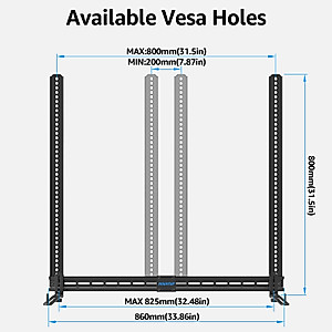 MOUNTUP Universal Soundbar Mount Mounting above or Under TV, Sound Bar Bracket With 31.5" Longer Bracket for Large TV VESA, 6.5" Holder Swivel to Fit Various Soundbar, Up to 15LBS, Saving Space MU9122
