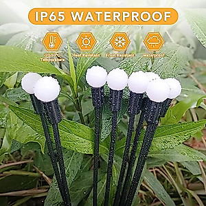 8 Pack Solar Firefly Lights Outdoor, 8 LED Swaying Firefly Garden Lights with Remote Control, 8 Flashing Modes, Waterproof Solar Powered Fairy Lights Outdoor for Landscape Yard Patio Pathway Lawn