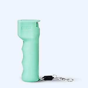 Plegium Standard Pepper Spray (Mint Green) – Maximum Strength, 10 ft Range, 4-yr Battery (no Charging Needed)