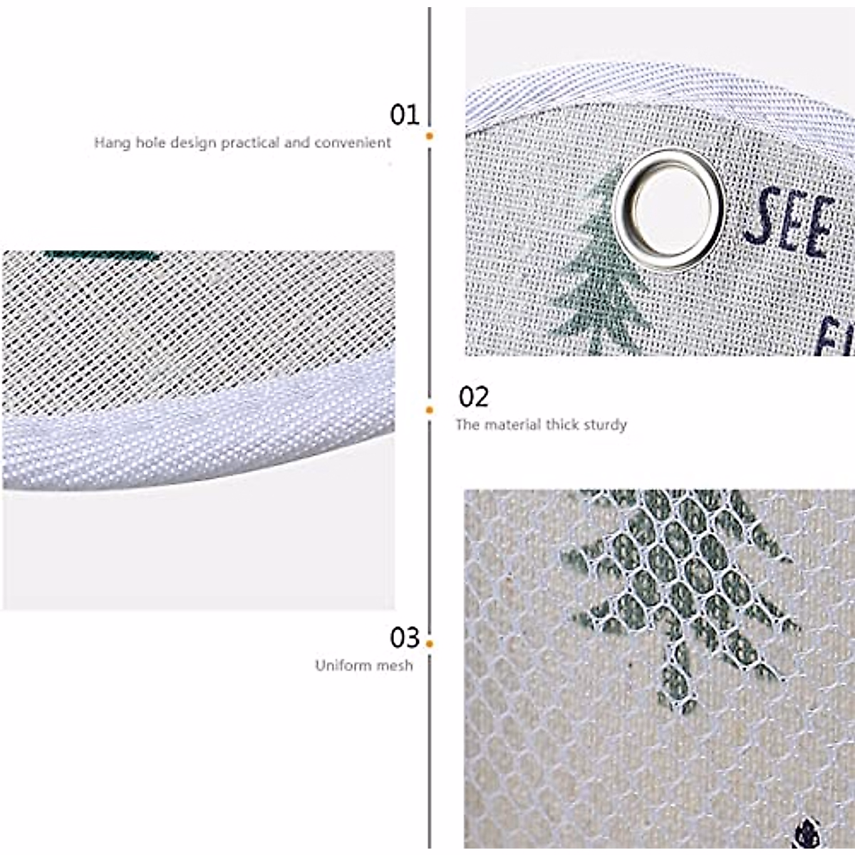 UJLN Wall Hanging Storage Bag, Waterproof Over The Door Closet Organizer Hanging Pocket Linen Cotton Organizer Box Containers for Bedroom, Bathroom, Kitchen, Office (TPYE D)