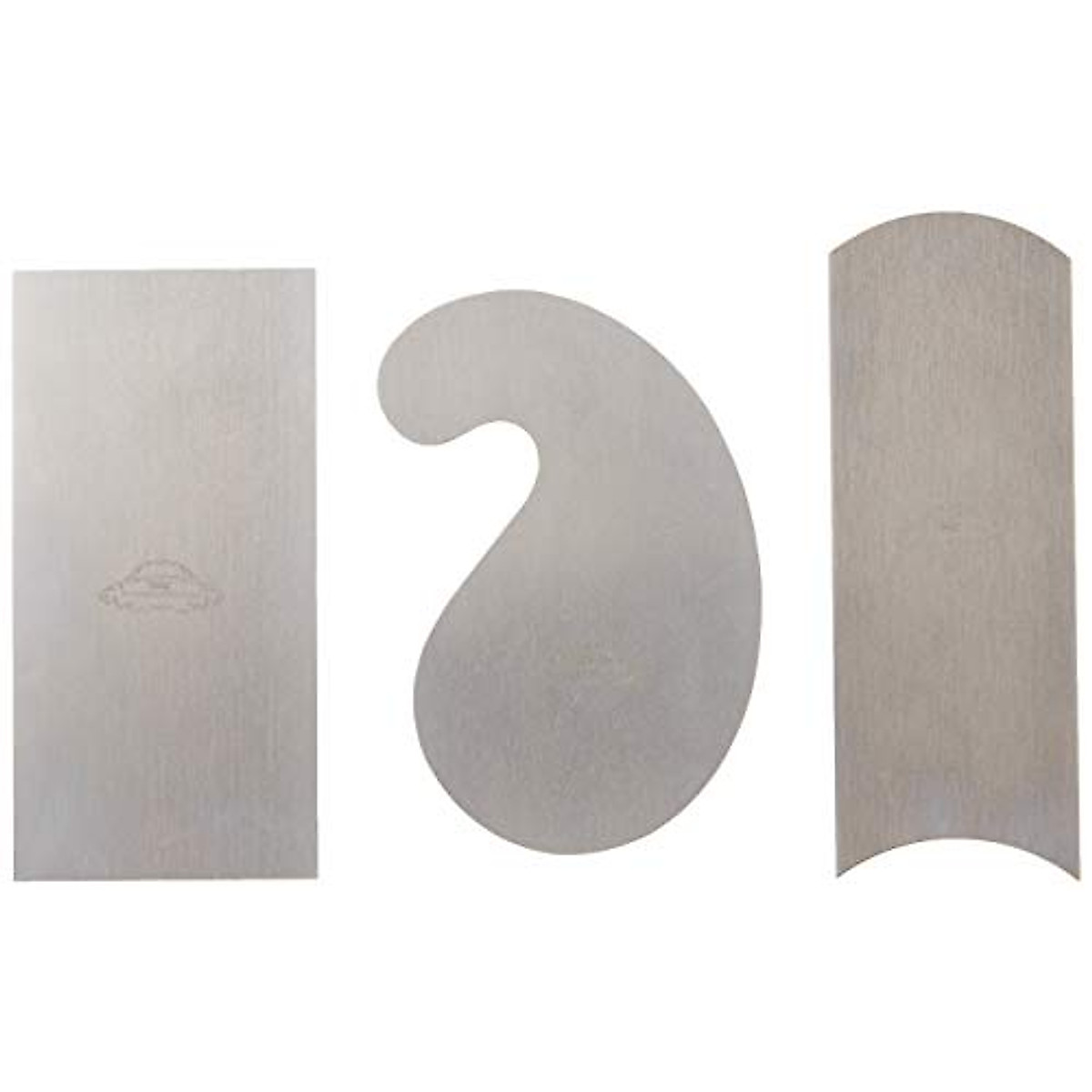 Crown AMT-20188 CRO-20188 376 2-1/2 x 5 Cabinet Scraper (Gooseneck, Rectangular & Curved) -Set of 3, Red