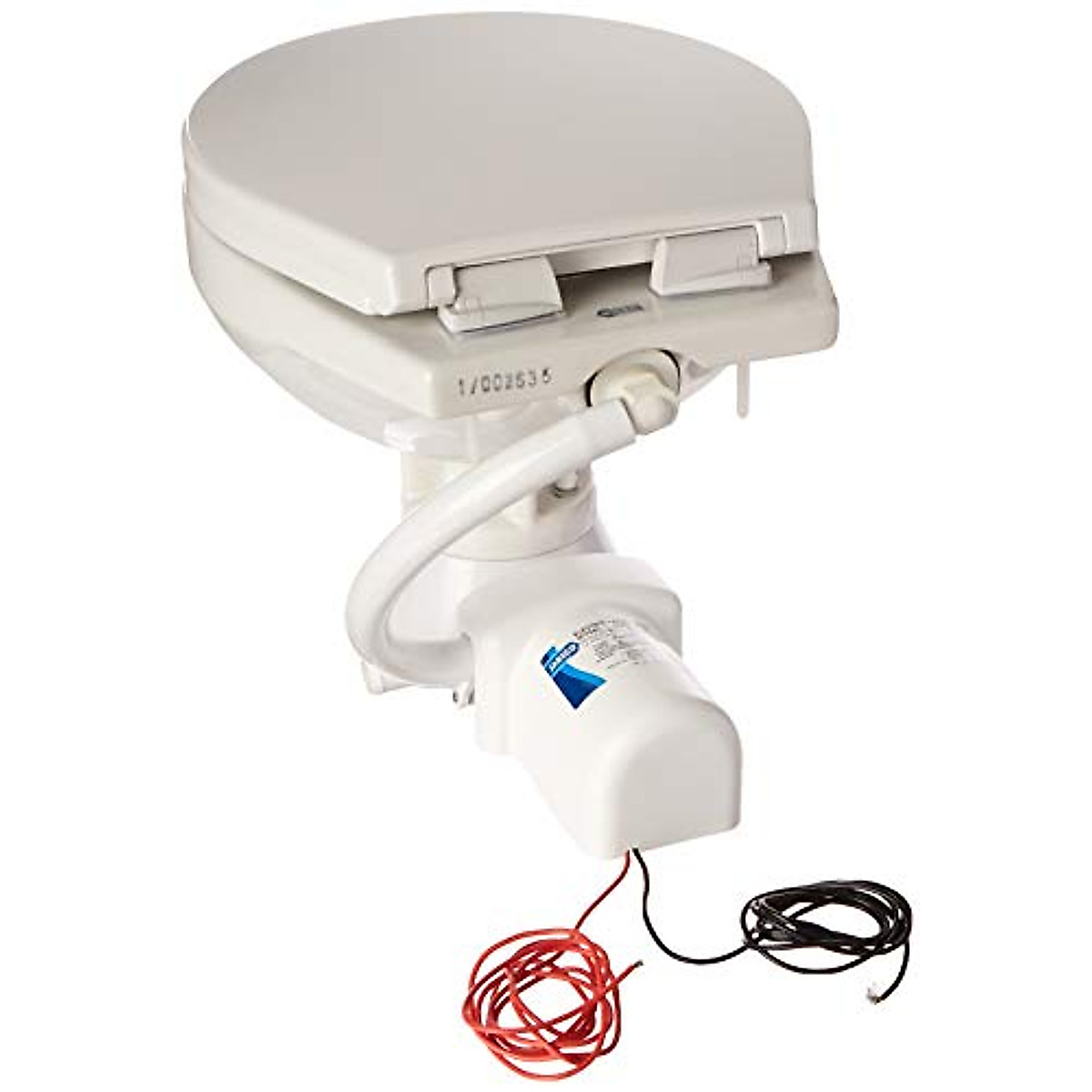 Jabsco 37010-4192 Electric Marine Toilet Regular Bowl 12 Volt Soft Close Boating Head, Blue