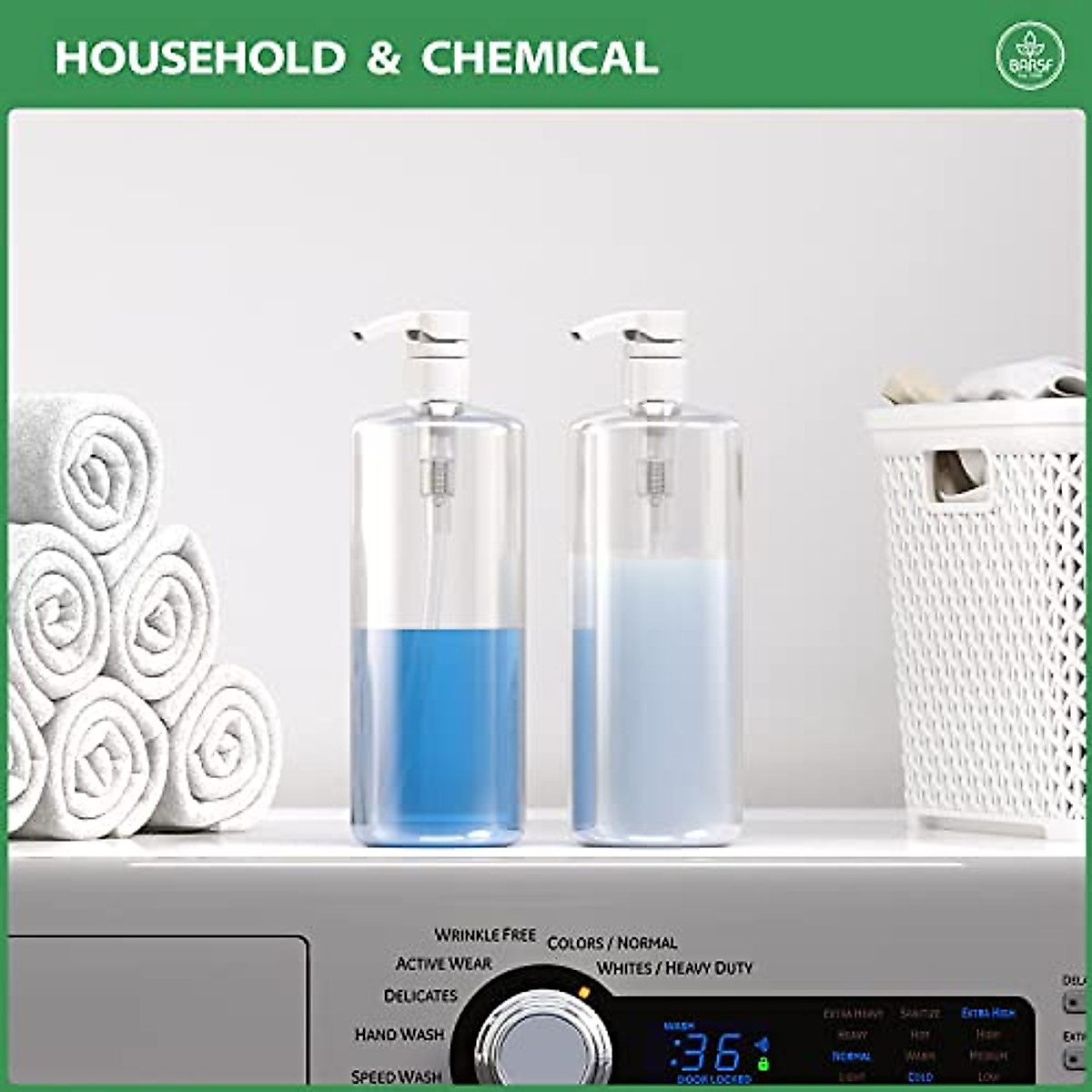 Universal Shampoo/Conditioner Pump for Bottle, 1 L/33.8 oz., Piece 2 White