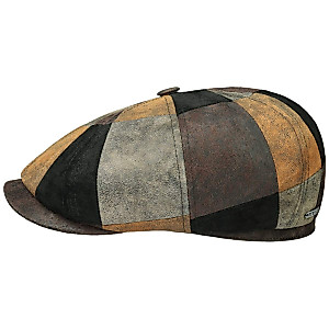 Stetson Men's Weathered Leather 8/4 Cap, Brown, Medium