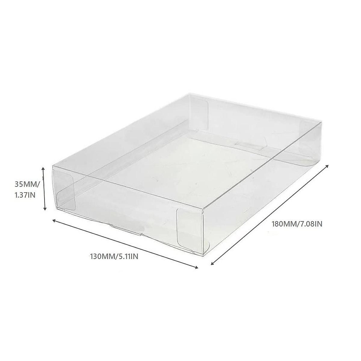 CHILDMORY 10Pcs Clear Box Case Sleeve CIB Protector for SNES N64 Games Cartridge Box