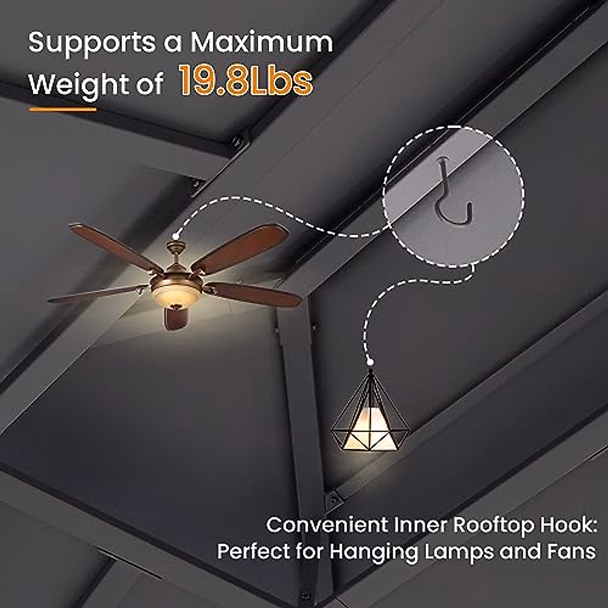 Hardtop Gazebo 10x12 - Outdoor Gazebo with Netting and Curtains, Double Metal Roof Gazebo Aluminum Frame for All Weather, 10 x 12 Gazebo Perfect for Backyard, Deck, Hot Tub, Patio Lawn Garden Poolside