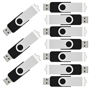 VICFUN 10 Pack 8GB Flash Drives Pack 8GB USB Memory Stick Bulk 8GB USB Thumb Drive USB 2.0, Black