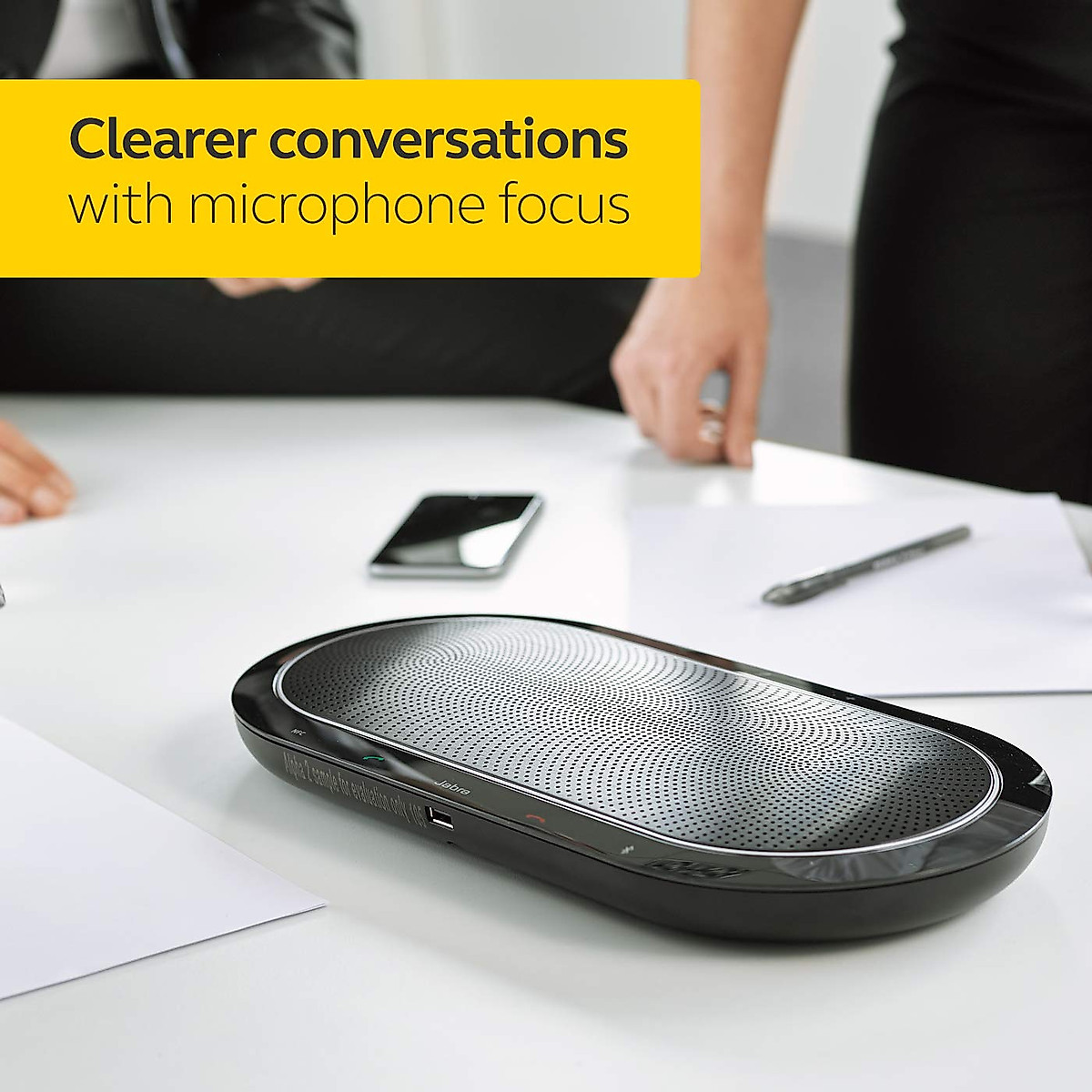 Jabra Speak 810 UC Wireless Bluetooth Speakerphone - Portable Conference Speaker with Superior Audio for Larger Conference Calls, Quick Set-Up - Certified for Zoom & Google Meet