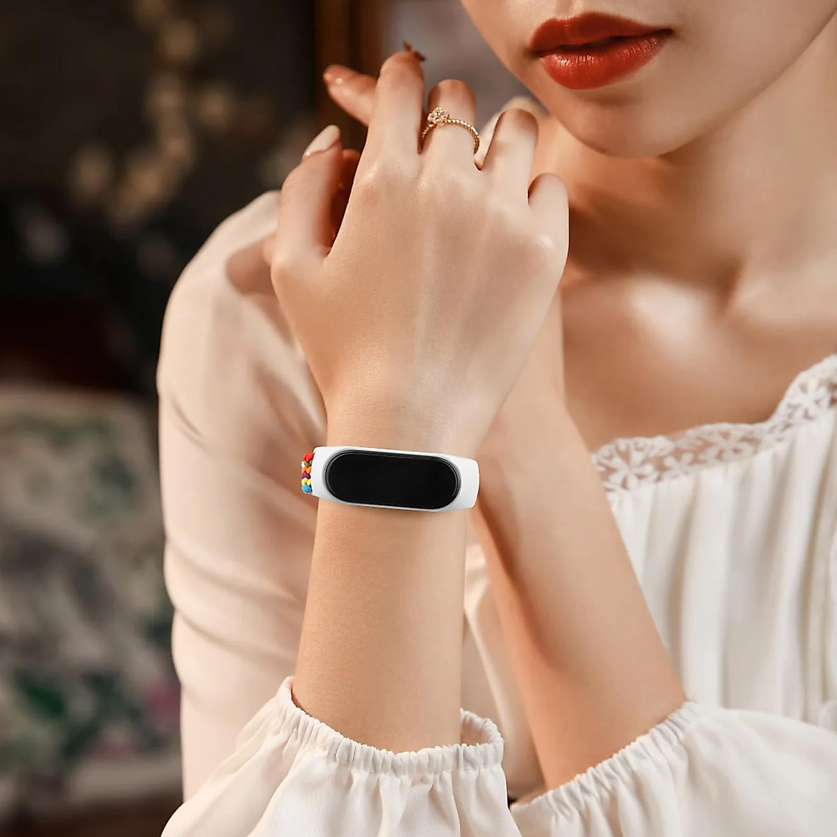 Wanme Bands for Xiaomi Mi Band 5/6 / 7 Strap Women Men, Soft Nylon Sport Strap Compatible with Amazfit Band 5 Replacement Bands Wristband Accessories (Colorful)