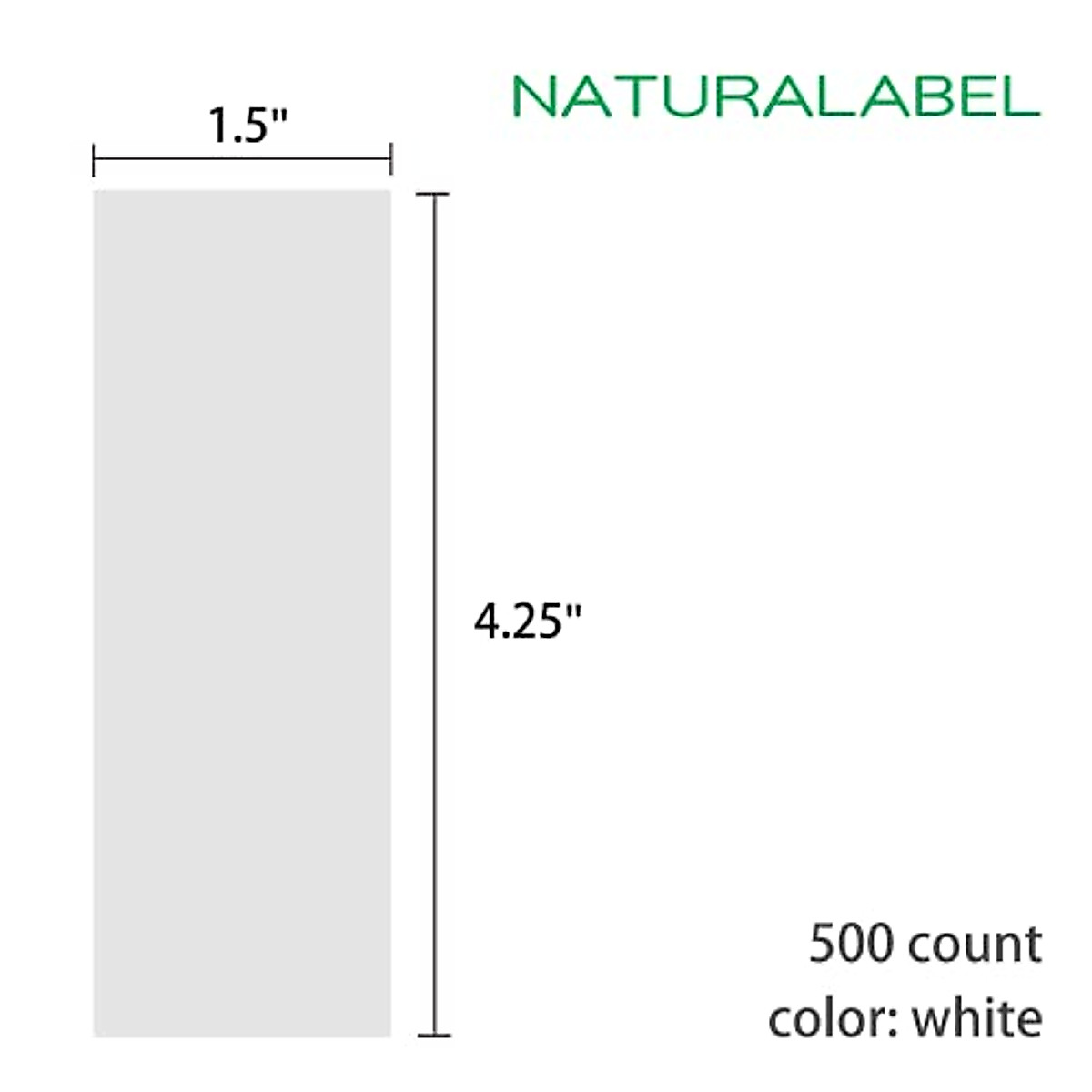 NATURALABEL Napkin Band, Paper Napkin Rings Self Adhesive 500-Count (White)