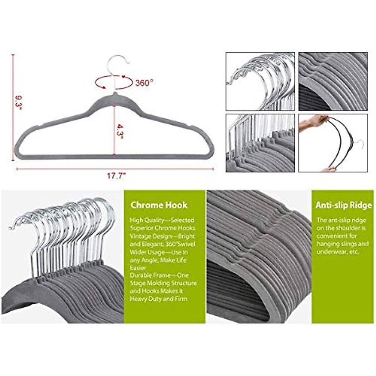 Honji Premium Velvet Hangers (Pack of 30) Heavyduty - Non Slip - Velvet Suit Hangers Hooks,Space Saving Clothes Hangers Blue (30pcs)