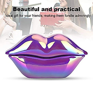Zunate Electroplate Creative Lip Telephone, Fashionable Funny Multi-Functional Desktop Landline Phone for Home Office, Decoration Gift
