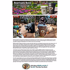 30 Gallon Bearicuda Basic Bear-Resistant Trash Can with Screw-top Lid is airtight to Seal in Odors