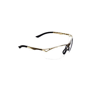 Allen Company Girls with Guns® Afire Protective Shooting Safety Glasses, Clear Lenses, Anti-Scratch/Fog/UV Coated, ANSI Z87+ & CE Rated, Gold