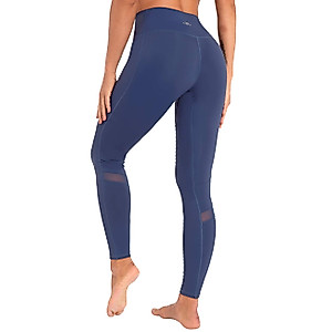 Hopgo Women's High Waist Moto Legging 4 Way Stretch Workout Leggings Gym Skinny Yoga Pants Starry Blue US M