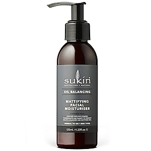 Sukin Oil Balancing Mattifying Facial Moisturizer with Pump, 4.23 Ounce