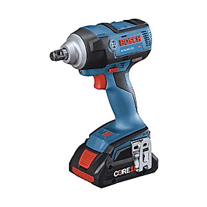 BOSCH GDS18V-221B25 18V EC Brushless 1/2 In. Impact Wrench Kit with (2) CORE18V 4.0 Ah Compact Batteries