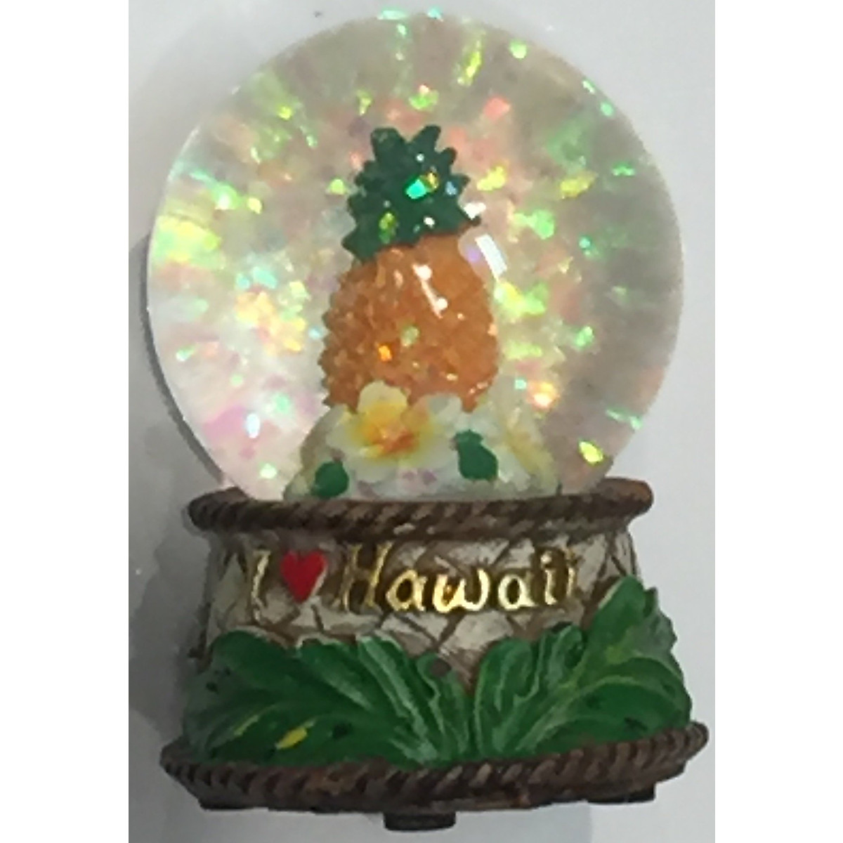 Snowglobe Pineapple Hawaiian Design