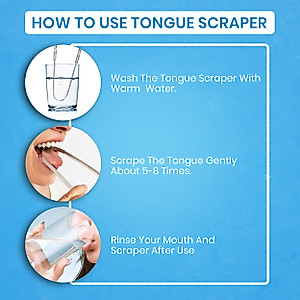 Tongue Scraper for Adults by HOKIN (2Pcs Oral Care Pack) Stainless Steel Tongue Cleaners Reduce Bad Breath 100% Metal Tough Scrapers Men and Women Hygiene Product