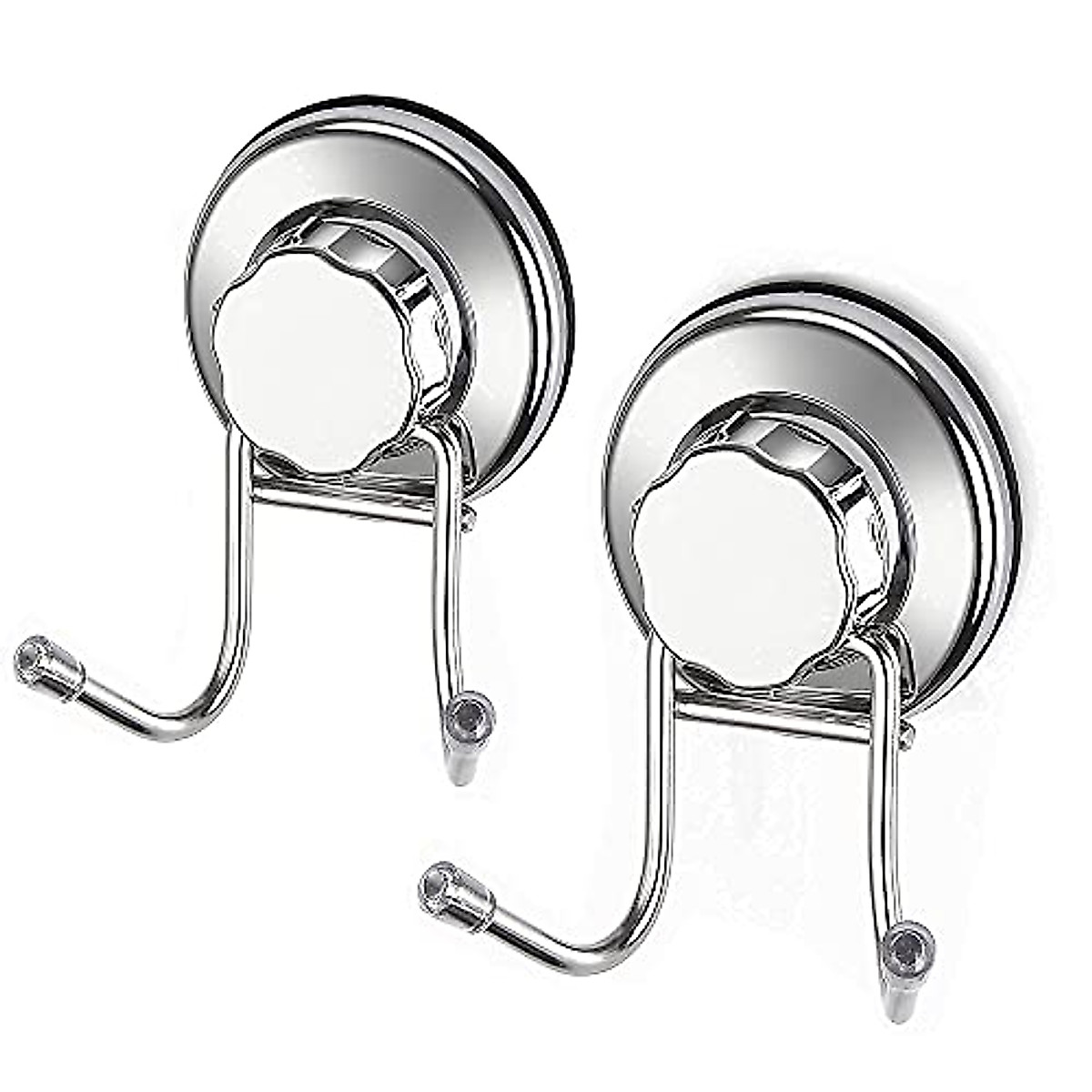 iPEGTOP 3in1 Suction Cup Shower Caddy Bath Wall Shelf + Soap Dish Holder + 2 Pack Strong Suction Cup Hooks