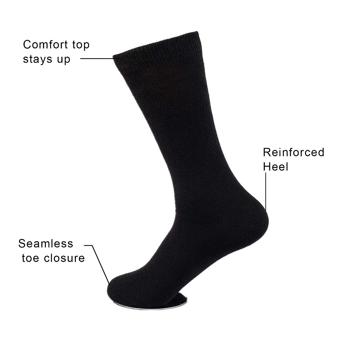 Sock Amazing Bamboo Rayon Socks Black Crew Socks Men Women 8 Pack Dress Socks