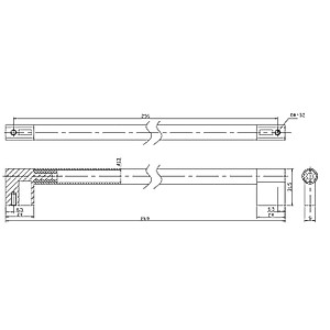 Richelieu Hardware BP527256195 Avellino Collection 10 1/8-inch (256 mm) Center-to-Center Brushed Nickel Modern Cabinet and Drawer Pull Handle for Kitchen, Bathroom, and Furniture