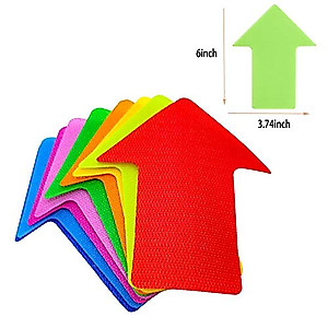 63 Pieces Carpet Markers for Classroom, Social Distancing and Wait Line Up Flexible Group Activity Game (6 Inches)