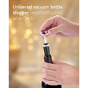 Electric Wine Opener Set - Premium Wine Gifts with Wine Opener, Foil Cutter, Wine Aerator, Vacuum Stopper, and Elegant Gift Box - Ideal Christmas Gift for Unforgettable Moments