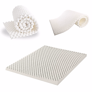 Spring Sleep, 1-Inch Convoluted Egg Shell Breathable Foam Topper, Adds Comfort to Mattress, Twin, White